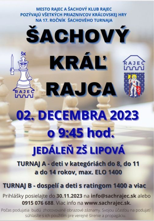 O Šachového kráľa Rajca - Môj Týždeň
